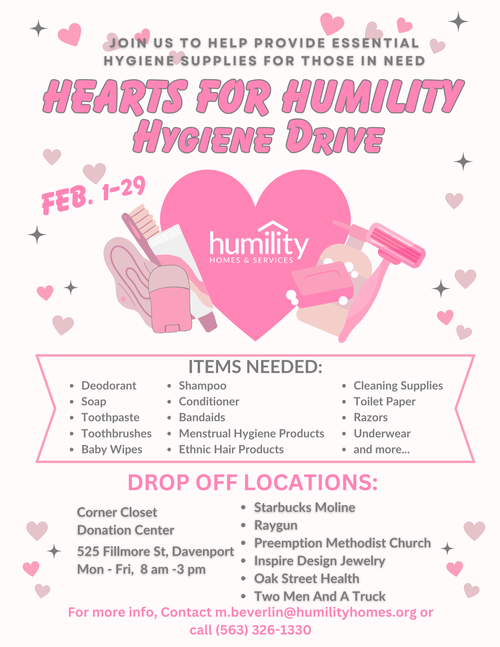 Help the ‘Hearts for Humility’ Hygiene Drive